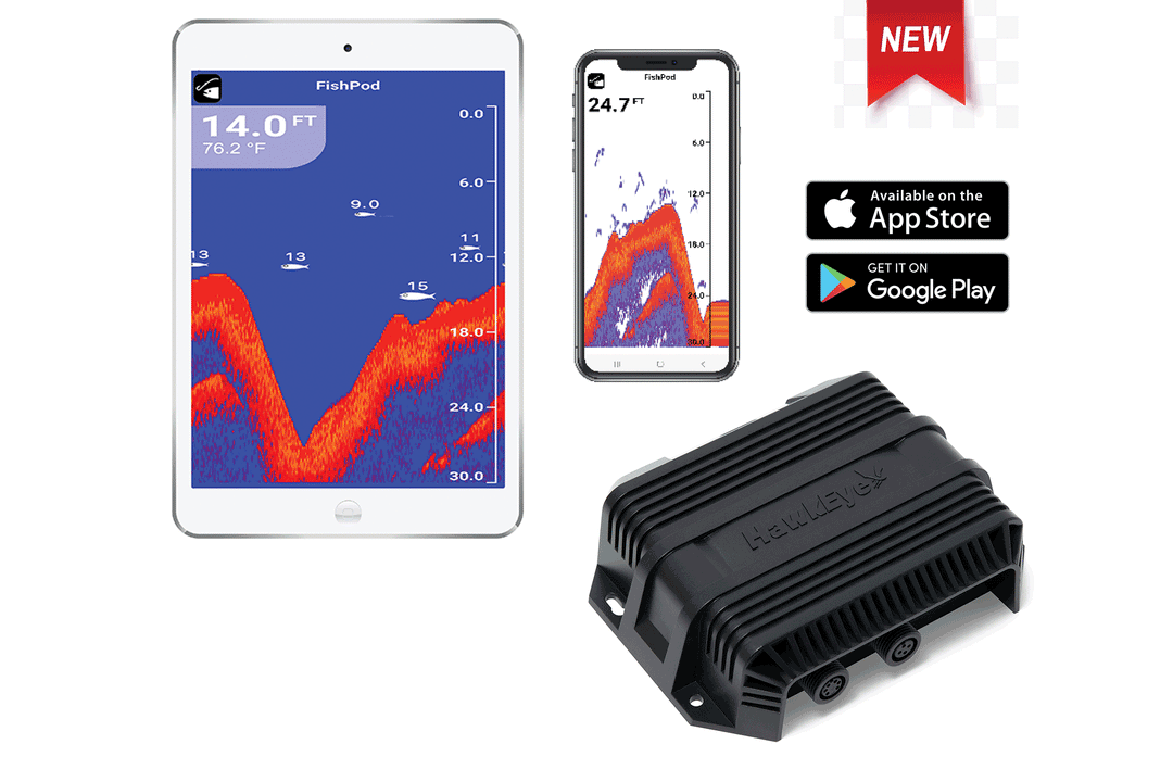 FishPod® 10BX Boat Mount BlueTooth Fish Finder – HawkEye® Electronics