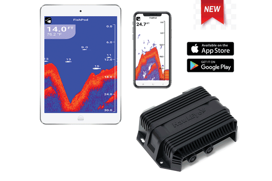 FishPod® 10BX Boat Mount BlueTooth Fish Finder – HawkEye® Electronics