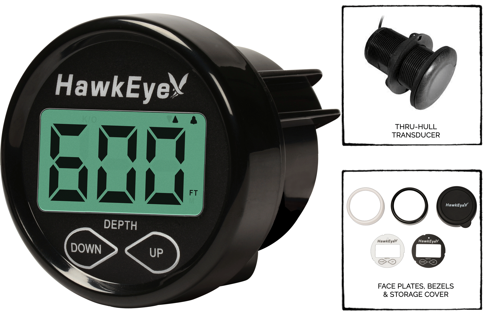 DepthTrax 2B | Boat Mount Depth Finder – HawkEye® Electronics