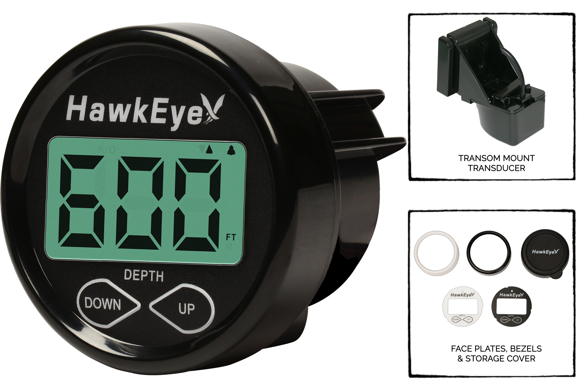 DepthTrax 2BX | Boat Mount Depth Finder – HawkEye® Electronics