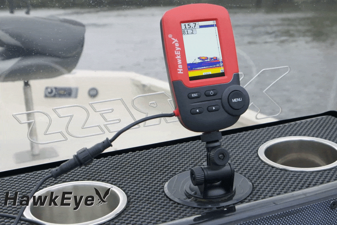 FishTrax™ 1C-b | Small Boat Fish Finder – HawkEye® Electronics
